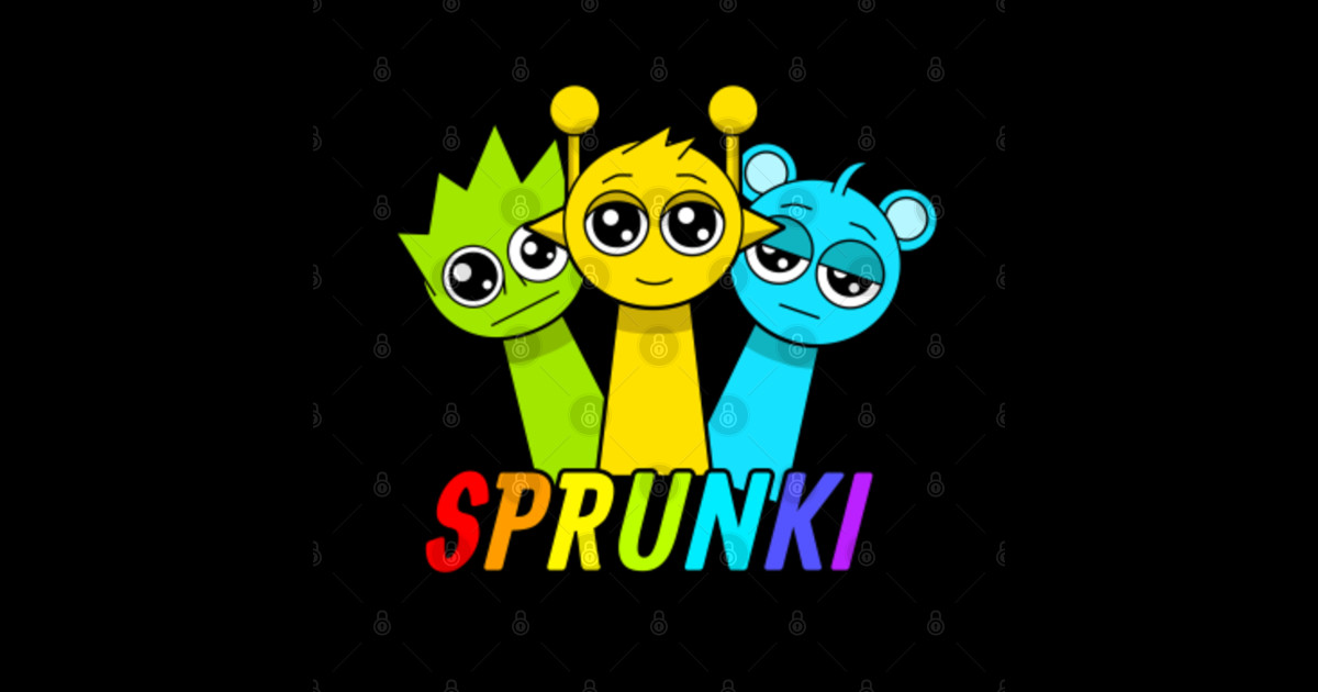 Sprunki Kids Characters - Lime Simon Sky - Sprunki Birthday - Sticker ...