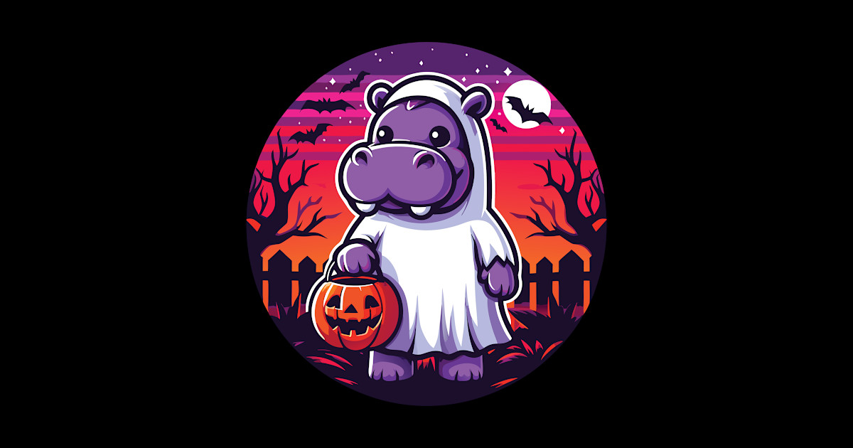 Moo Deng Hippo The Famous Baby Pigmy Halloween - Moo Deng Hippo ...