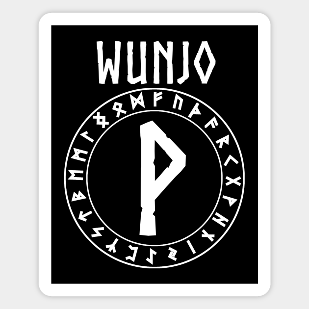 Wunjo Norse Rune Futhark - Wunjo Rune - Magnet | TeePublic