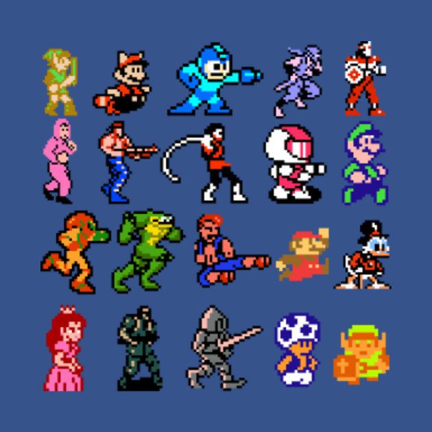 NES 8-Bit Montage - Nintendo - T-Shirt | TeePublic