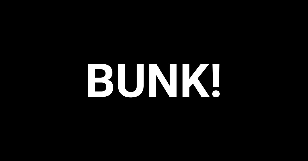 BUNK! - Statement Text - Sticker | TeePublic