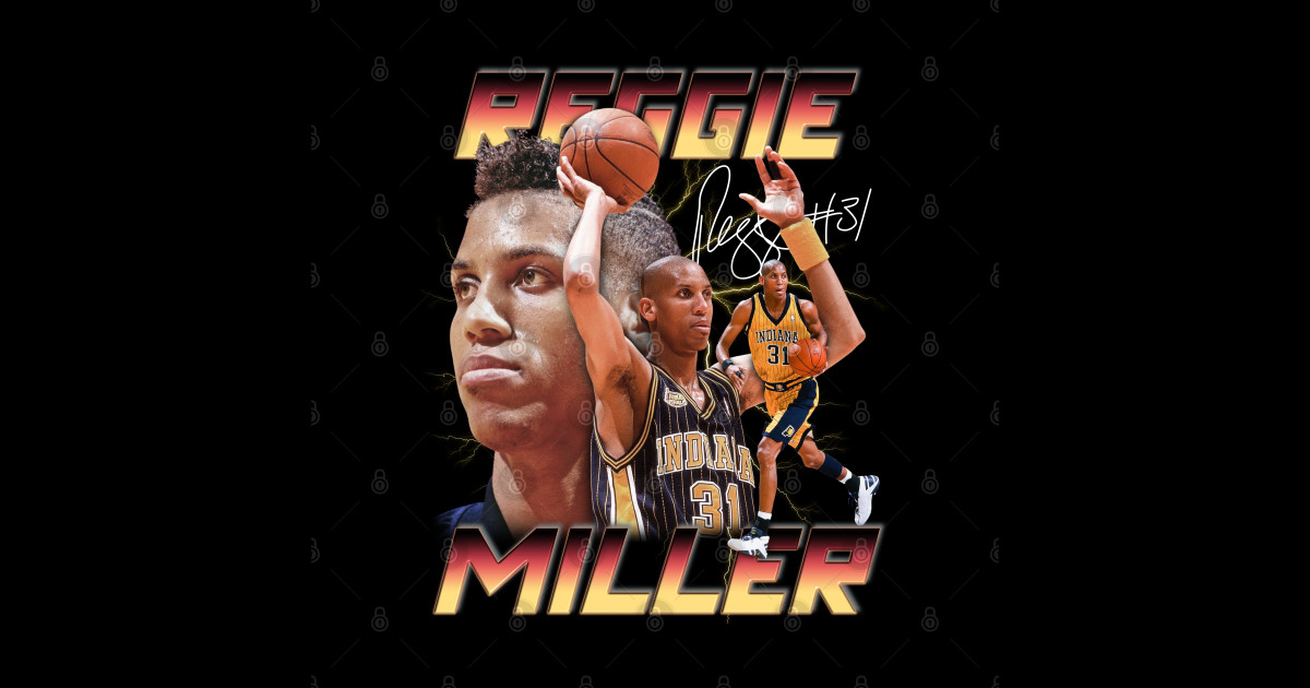 Reggie Miller Choke Sign Basketball Legend Signature Vintage Retro 80s ...