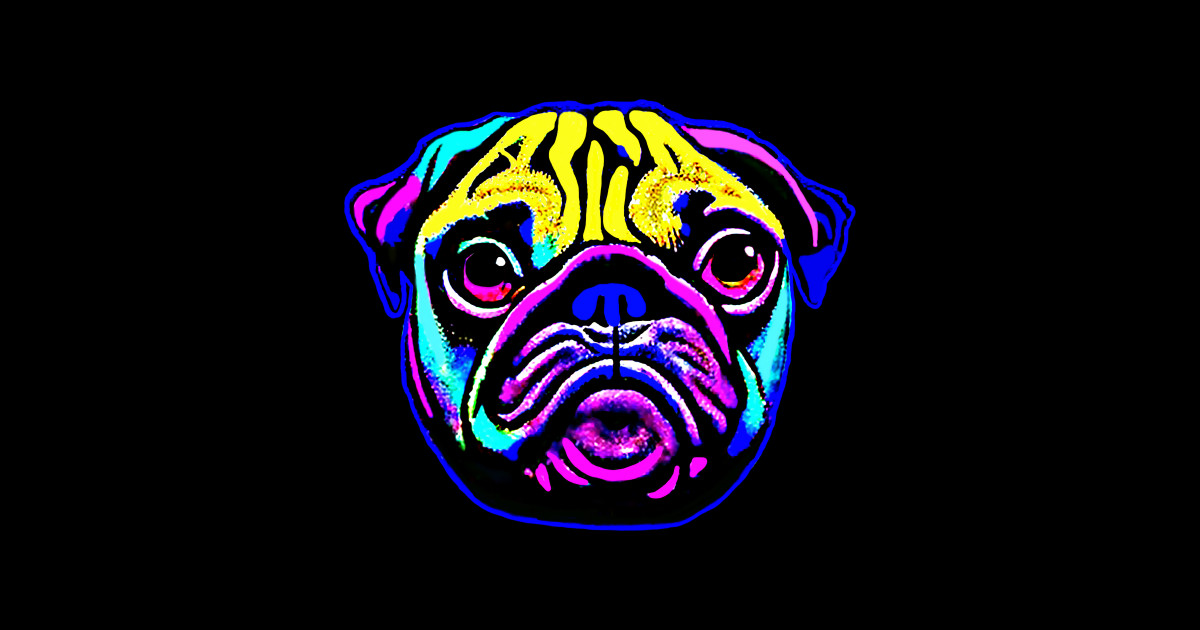 Brightly Colored Pug Street Art - Boost Your Style and Brighten Your ...