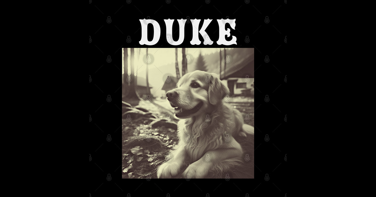 Duke, bootleg, golden retriever puppy design for dog lovers - Bootleg ...