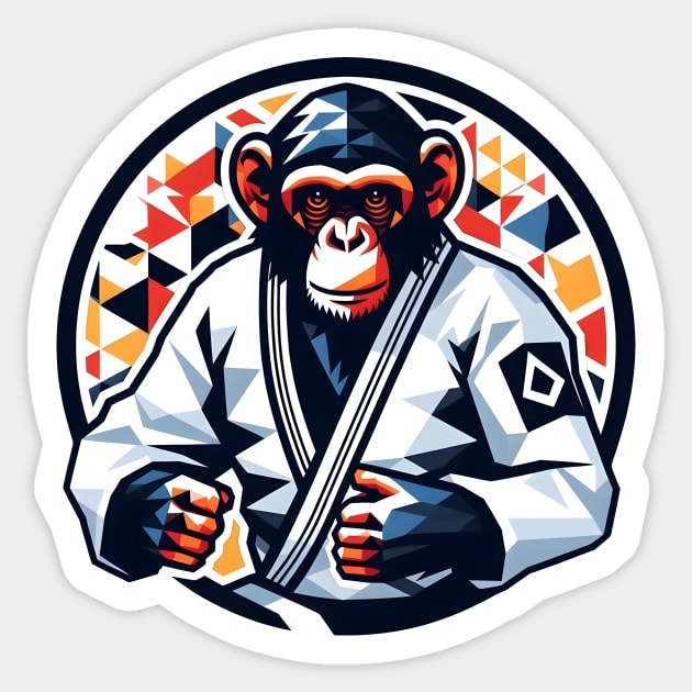 Jiu-Jitsu Monkey - Brazilian Jiu Jitsu - Sticker | TeePublic