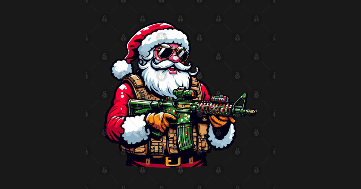 Tactical Santa - Santa - T-Shirt | TeePublic