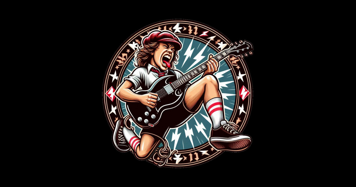 Angus Young - Angus Young - Sticker | TeePublic