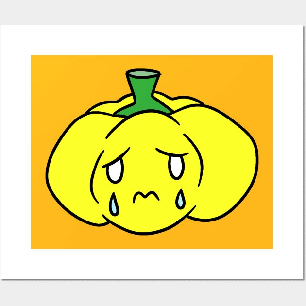 Sad Crying Yellow Bell Pepper - Yellow Pepper - Posters and Art Prints ...