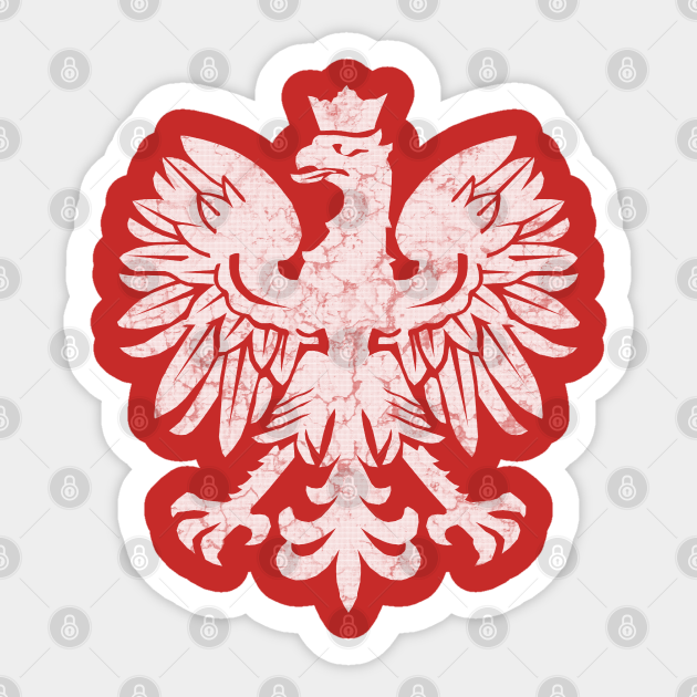 Polish Flag Eagle - Crowns - Sticker | TeePublic
