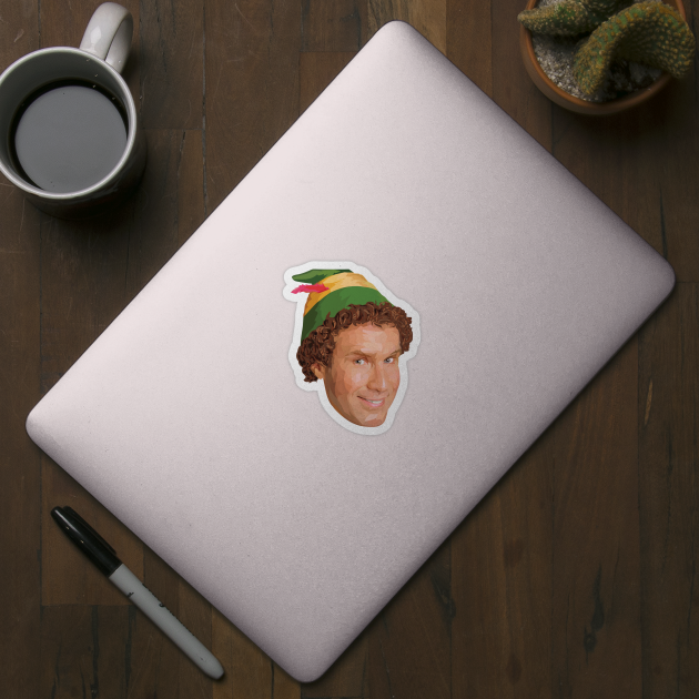 Floating Head - Buddy the Elf - Buddy The Elf - Sticker | TeePublic