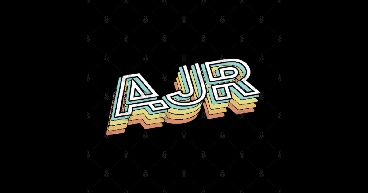 AJR Retro Typography Faded Style - Ajr - Sticker | TeePublic