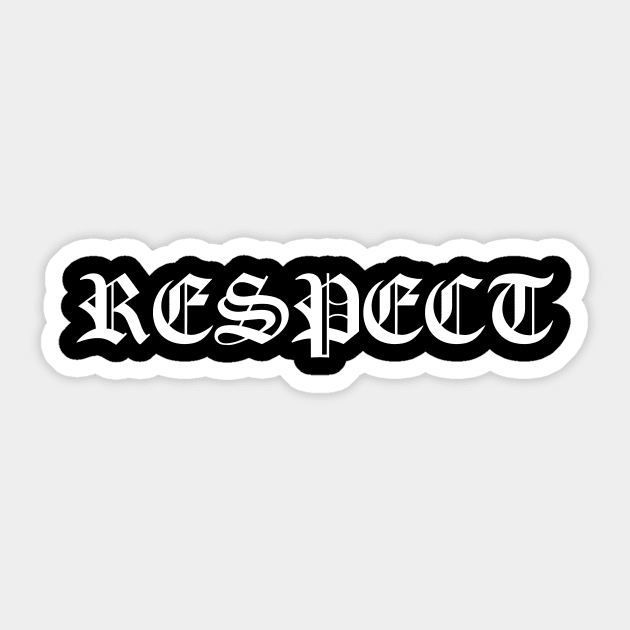 Respect text logo - Respect - Sticker | TeePublic