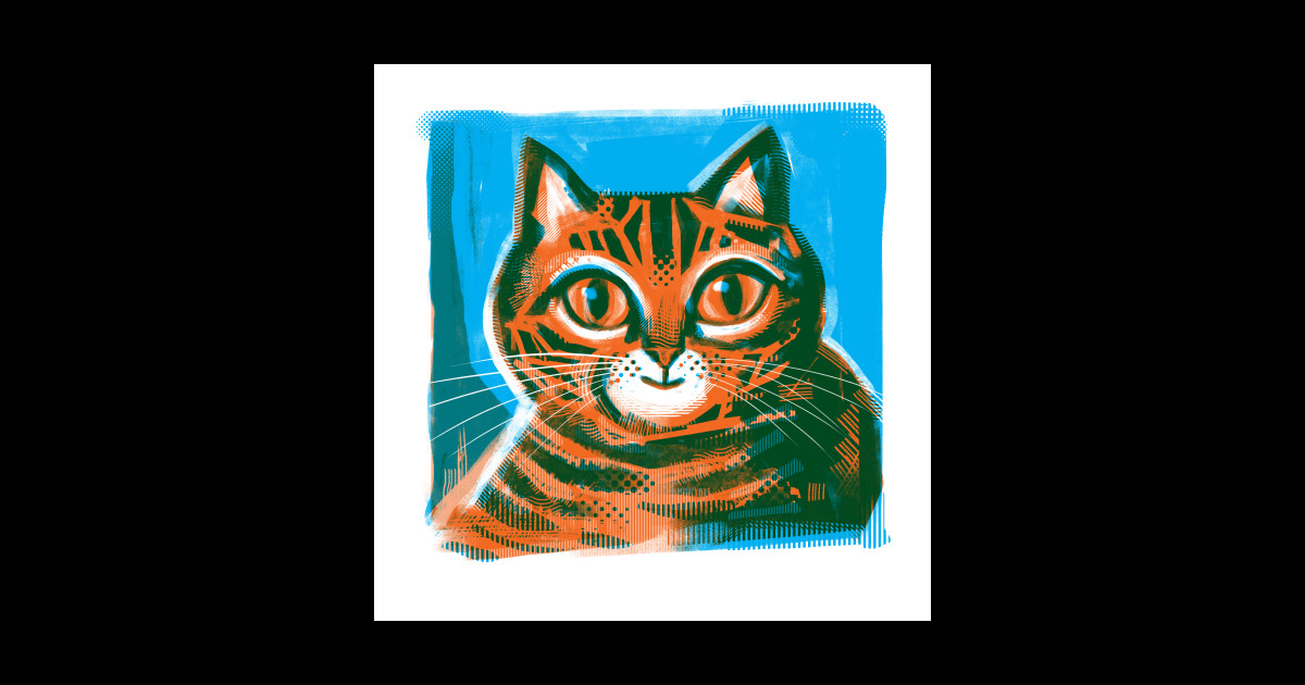 Red Cat - Vintage Cat - Sticker | TeePublic