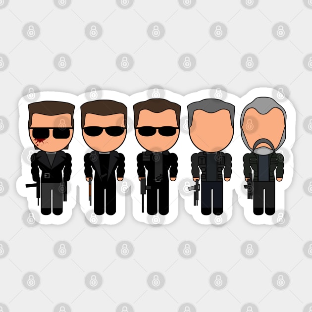 The Terminator Through the Ages - "Vector-Eds" - Terminator - Sticker ...