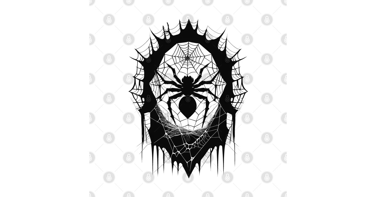 Blackened Bind: The Spider's Silhouette for Halloween - Spider Web - T ...