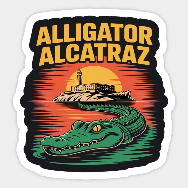 Womens Alligator Alcatraz - Womens Alligator Alcatraz - Sticker | TeePublic