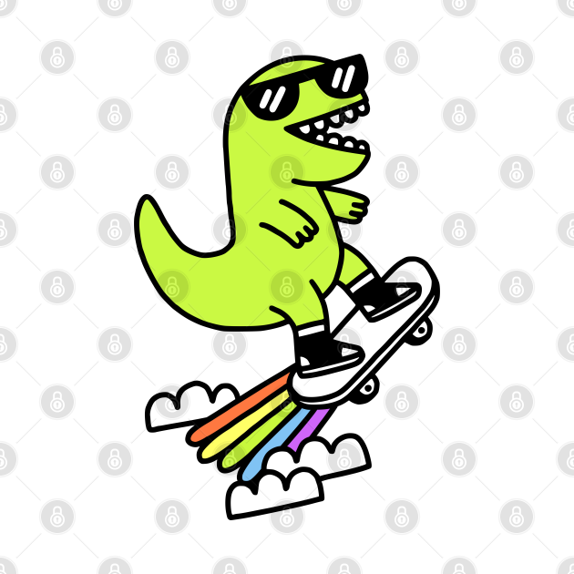 Rad Rex - Dinosaur - Kids T-Shirt | TeePublic