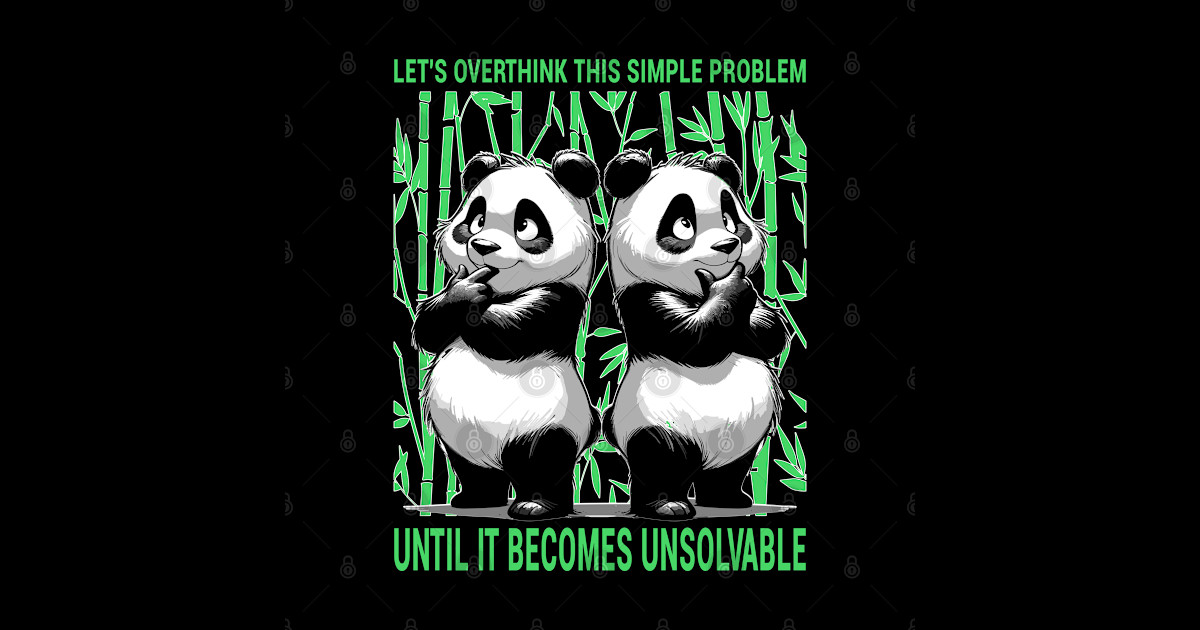 Thoughtful Pandas - Complexities in Bamboo Forest - Thoughtful - Sticker | TeePublic