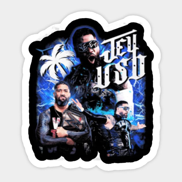 Jey Uso Retro Bootleg - Jey Uso - Sticker | TeePublic