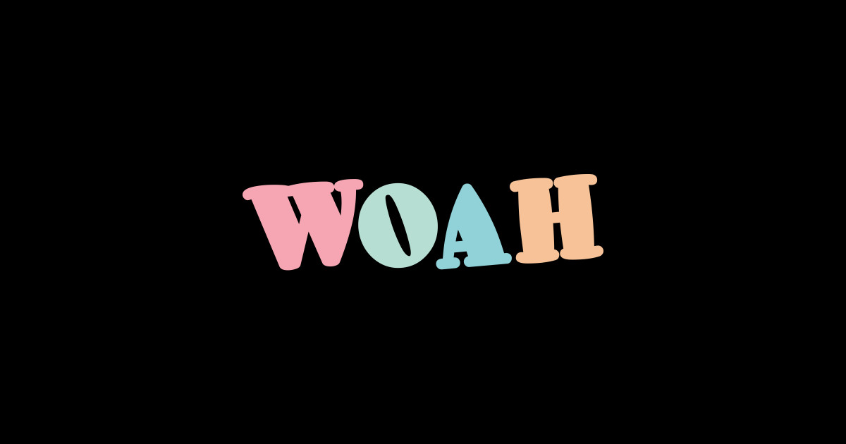 WOAH Trendy Meme Viral Dance Themed Sticker Pastel Colors Mint Pink ...