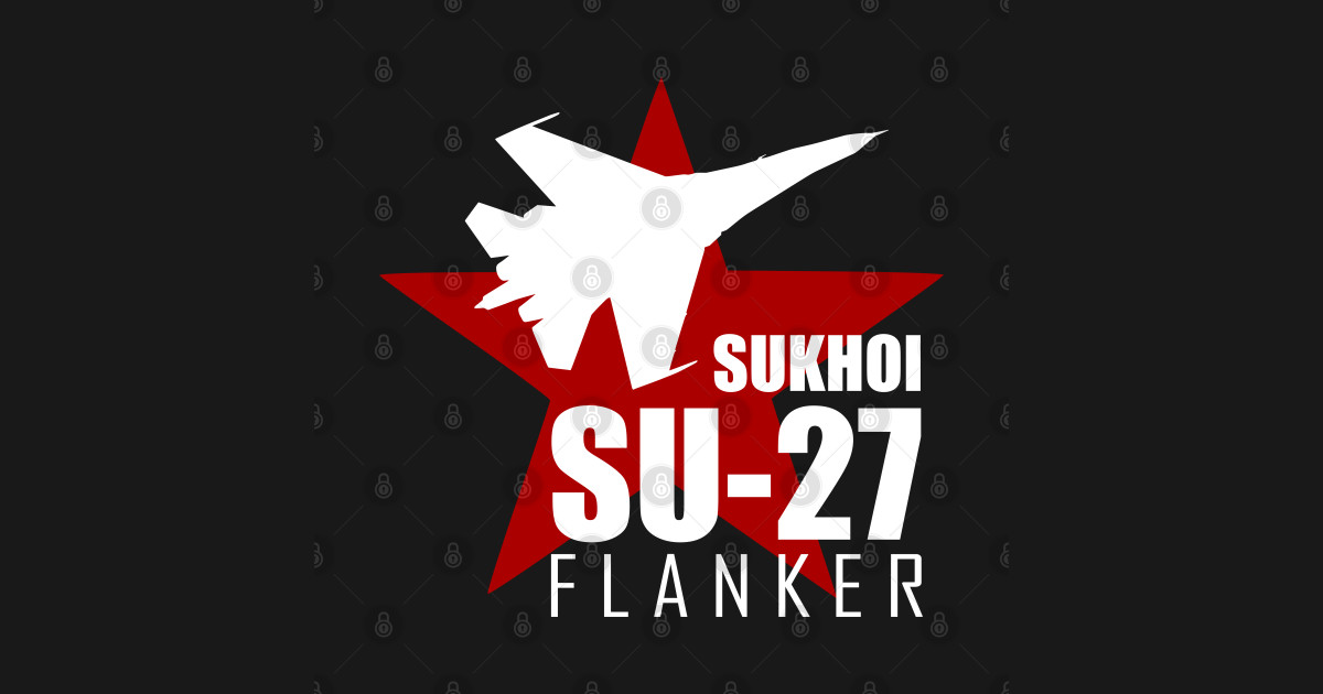 SU-27 Flanker - Russian Fighter Plane - Sticker | TeePublic
