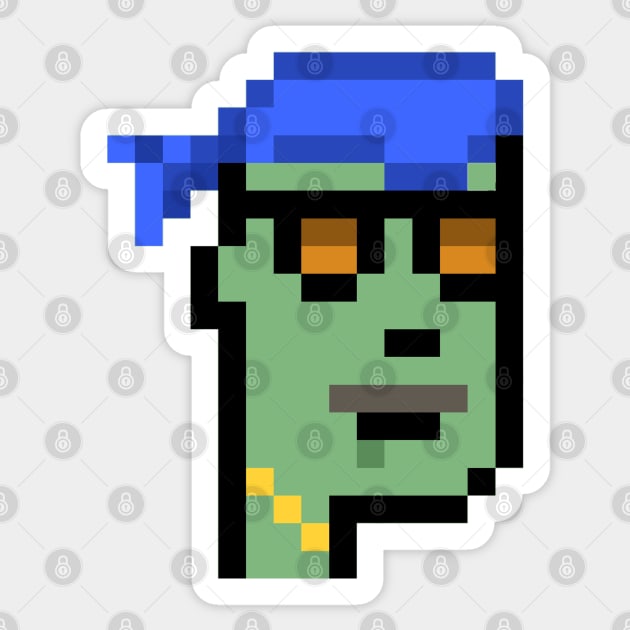 Nft Zombie CryptoPunk - Nft Art - Sticker | TeePublic