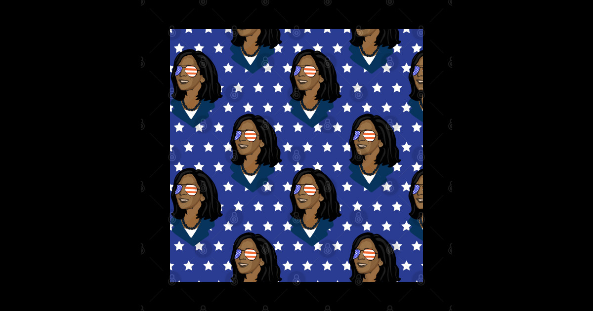 Kamala Harris Stars - Kamala Harris Pattern - Sticker | TeePublic