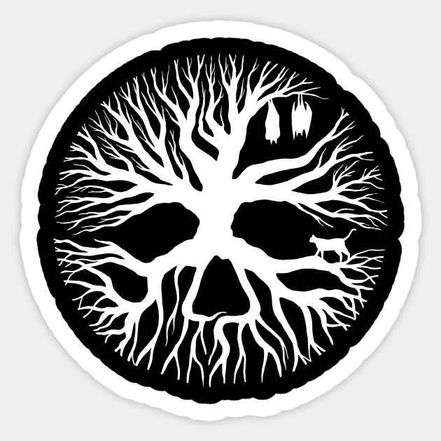 Tree of Death (White) - Death - Sticker | TeePublic