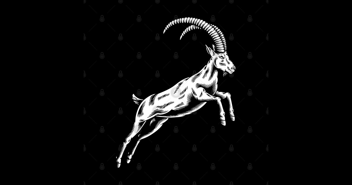 Jumping Ibex - Ibex - Sticker | TeePublic