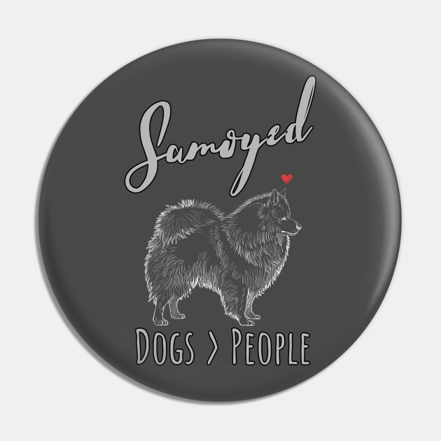 Samoyed - Dogs > People - Samoyed - Pin | TeePublic