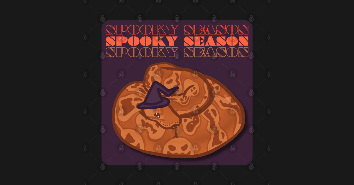 Spooky Season Snake Cute Chibi Halloween Ball Python - Halloween - T ...