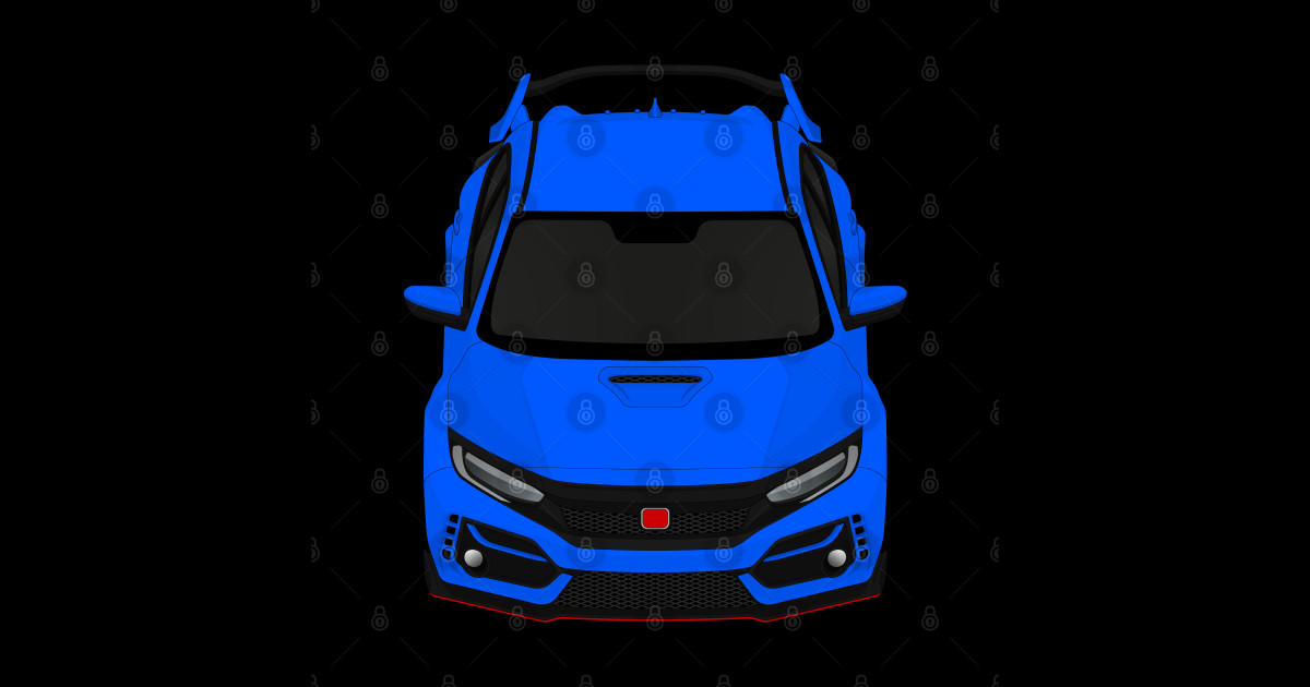 Civic type R Blue - Honda Civic Type R - Sticker | TeePublic