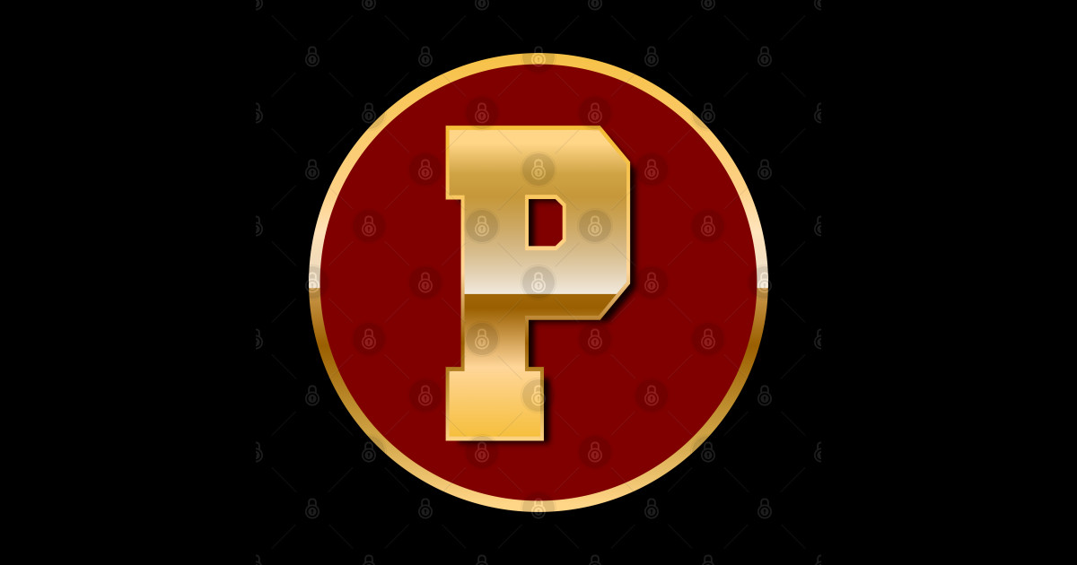 Gold letter P - Letter - Sticker | TeePublic