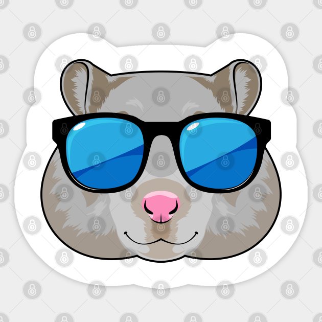 Hamster with Sunglasses - Hamster - Sticker | TeePublic