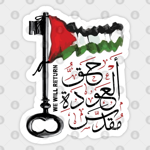 Palestinian Right of Return Sacred Arabic Calligraphy Palestine Flag ...