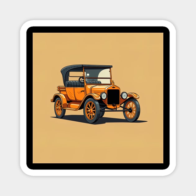 Ford Model T - Art Nouveau - Magnet | TeePublic