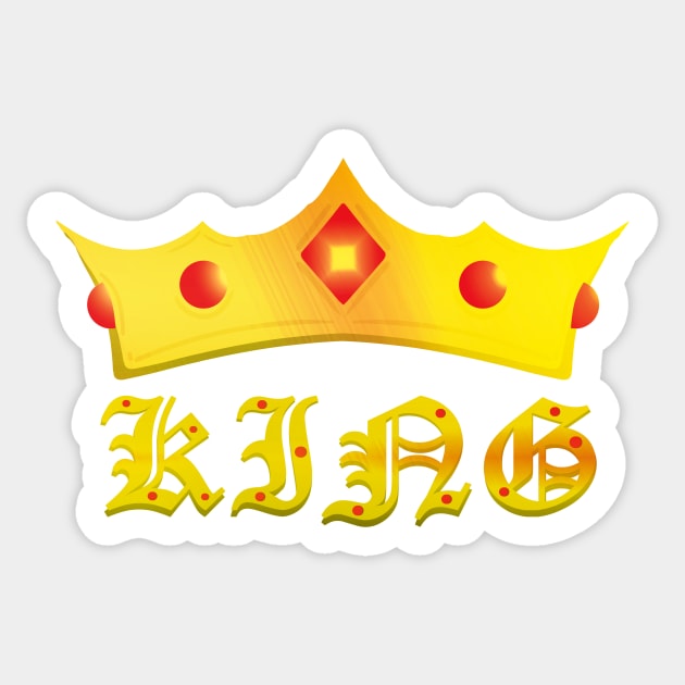 King Crown - Crown - Sticker | TeePublic
