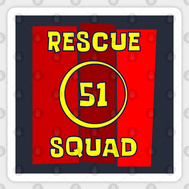 Rescue 51 Retro - Emergency - Sticker | TeePublic