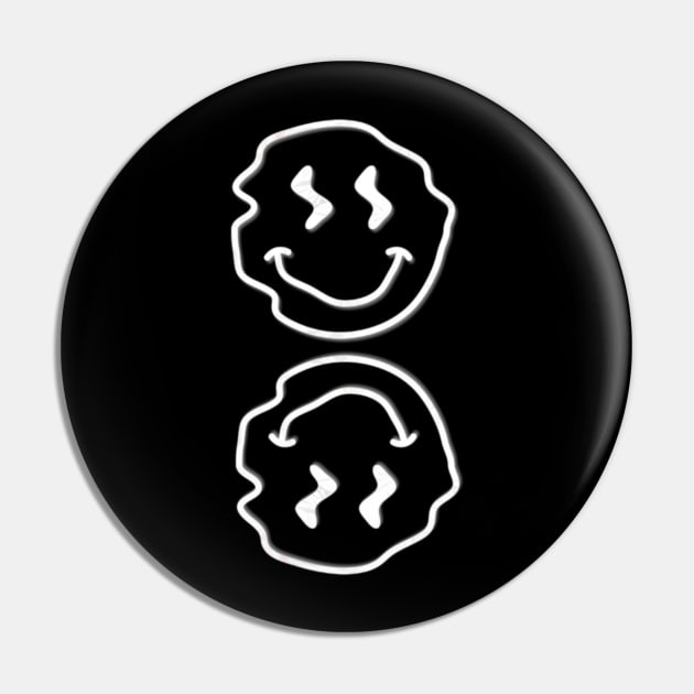 Upside down smiley - Emoji - Pin | TeePublic