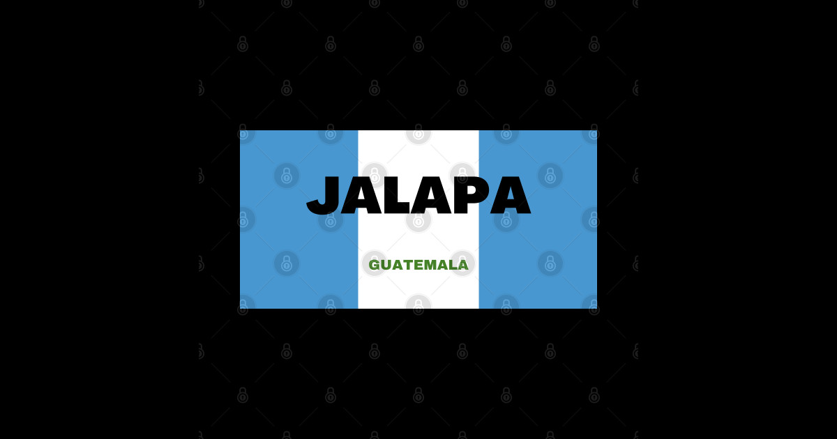 Jalapa City in Guatemala Flag Colors - Flag Of Guatemala - Sticker ...