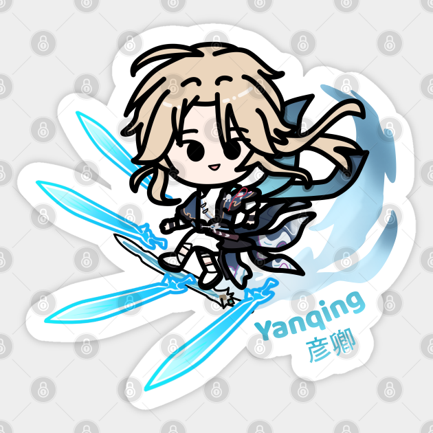 yanqing | (fan-art by smoomaru) - Honkai Star Rail - Sticker | TeePublic