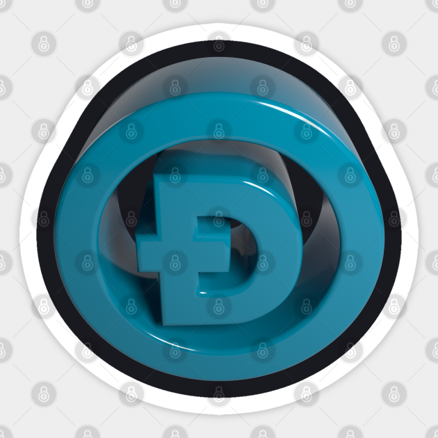 3D Dogecoin - Pbr-Dielectric - Dogecoin - Sticker | TeePublic