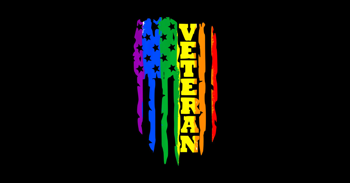 Veteran LGBT Gay Pride American Flag Military - Veteran Lgbt Gay ...