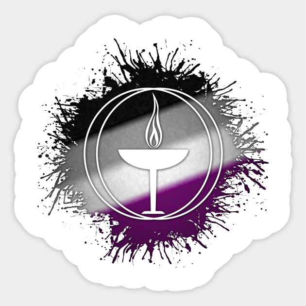 Paint Splatter Asexual Pride Flag Unitarian Universalism Symbol ...