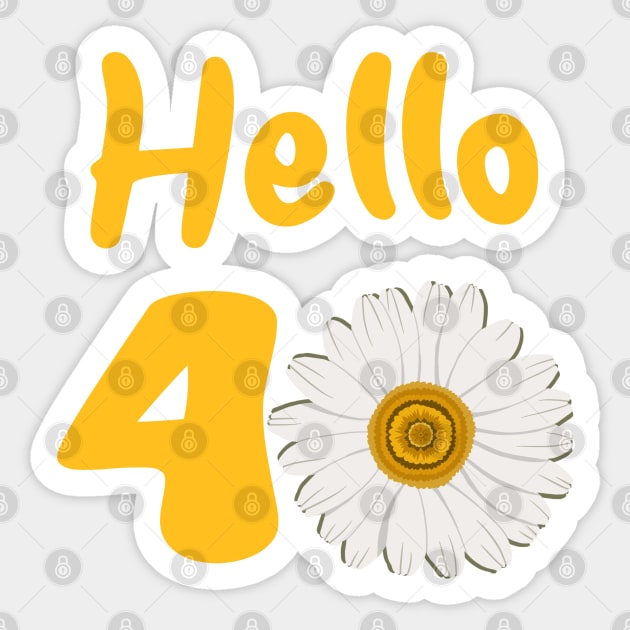 40th Birthday - 40th Birthday Gift - Sticker | TeePublic