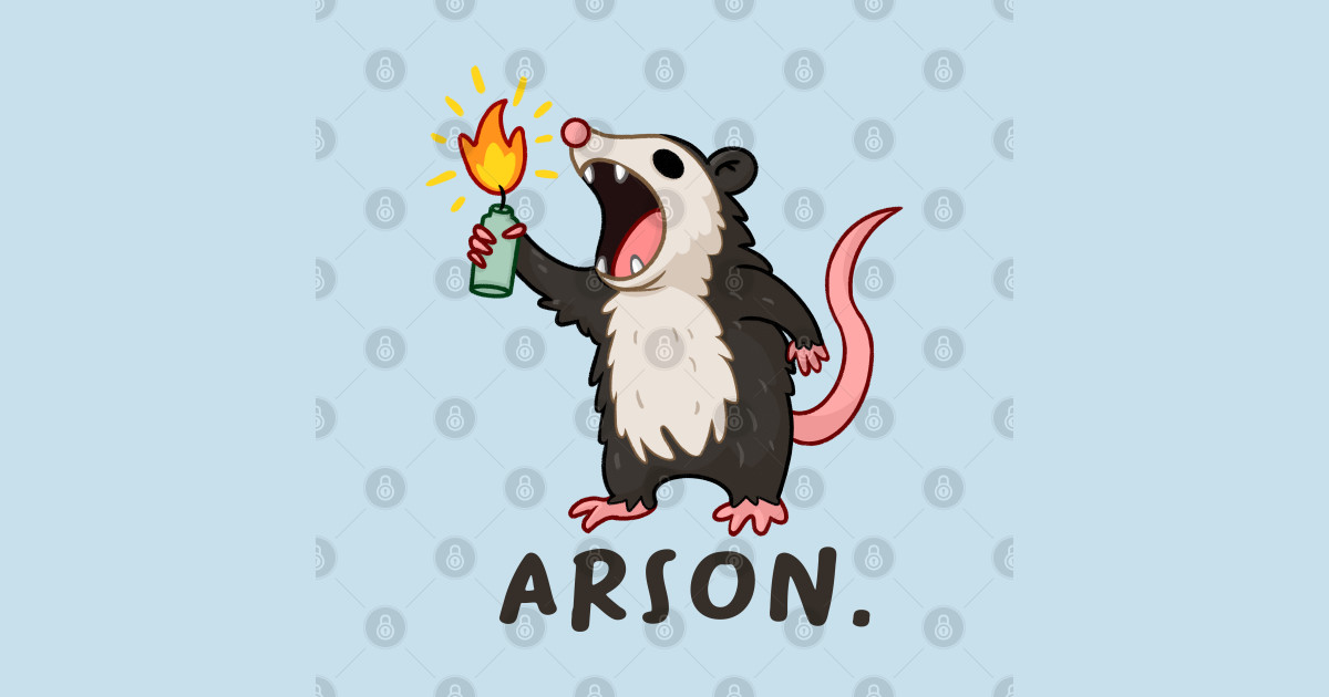 Arson Possum - Possumcore - T-Shirt | TeePublic