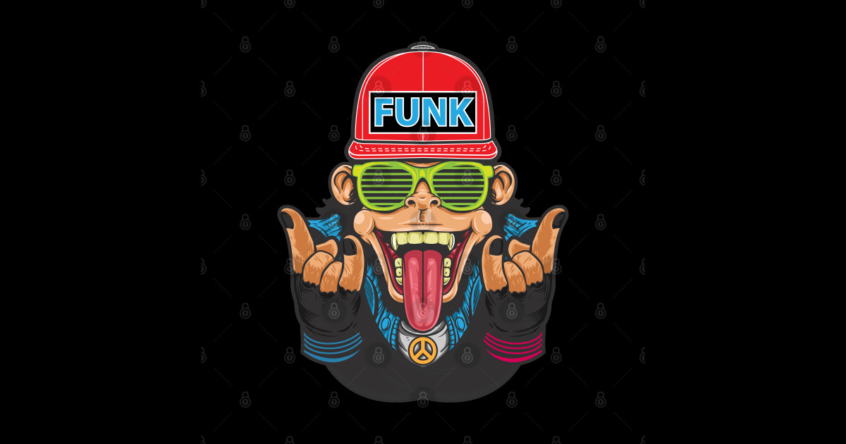 Funky monkey T_shirt - Funky Monkey - Posters and Art Prints | TeePublic