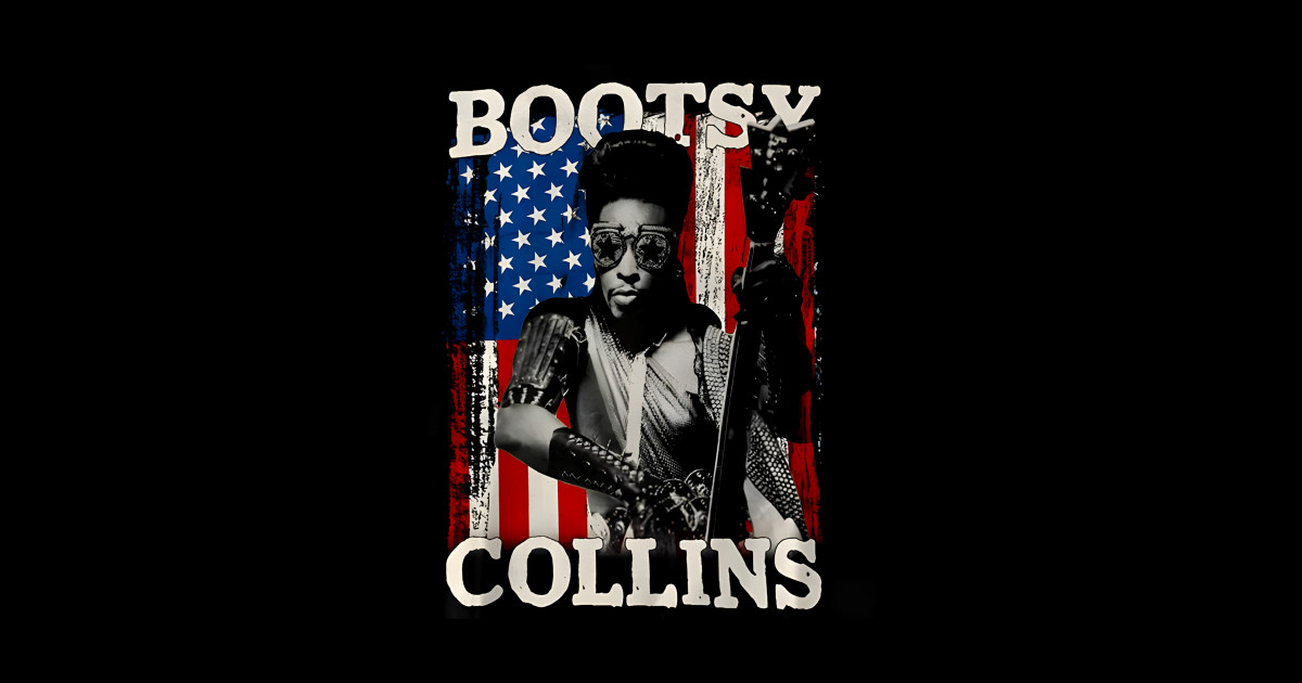 Flag Famous Bass Guitarist Singer - Bootsy Guitar Collins - Sticker ...