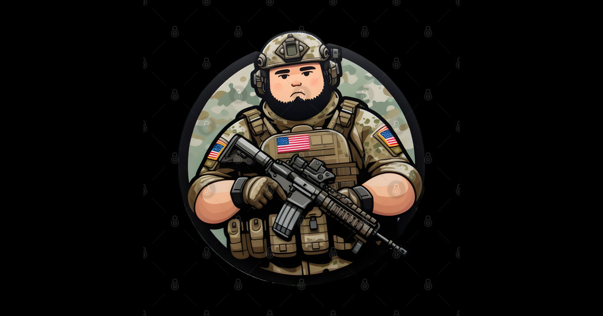 Tactical Fatman - Tactical - Sticker | TeePublic