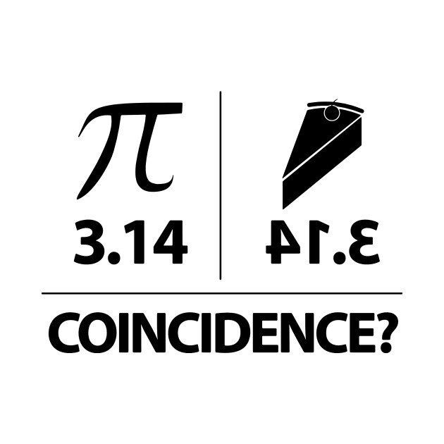 Pie Coincidence - 3.14 Backwards - Maths - T-Shirt | TeePublic